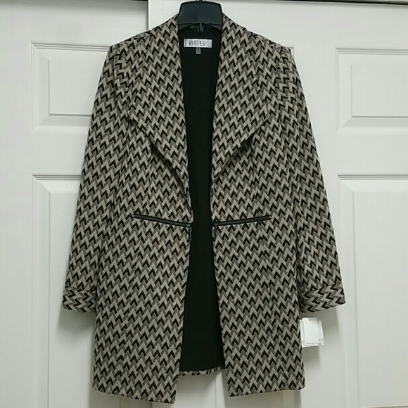 Kasper | Jackets & Coats | Nwt Kasper Canvasblack Coat Size | Poshmark